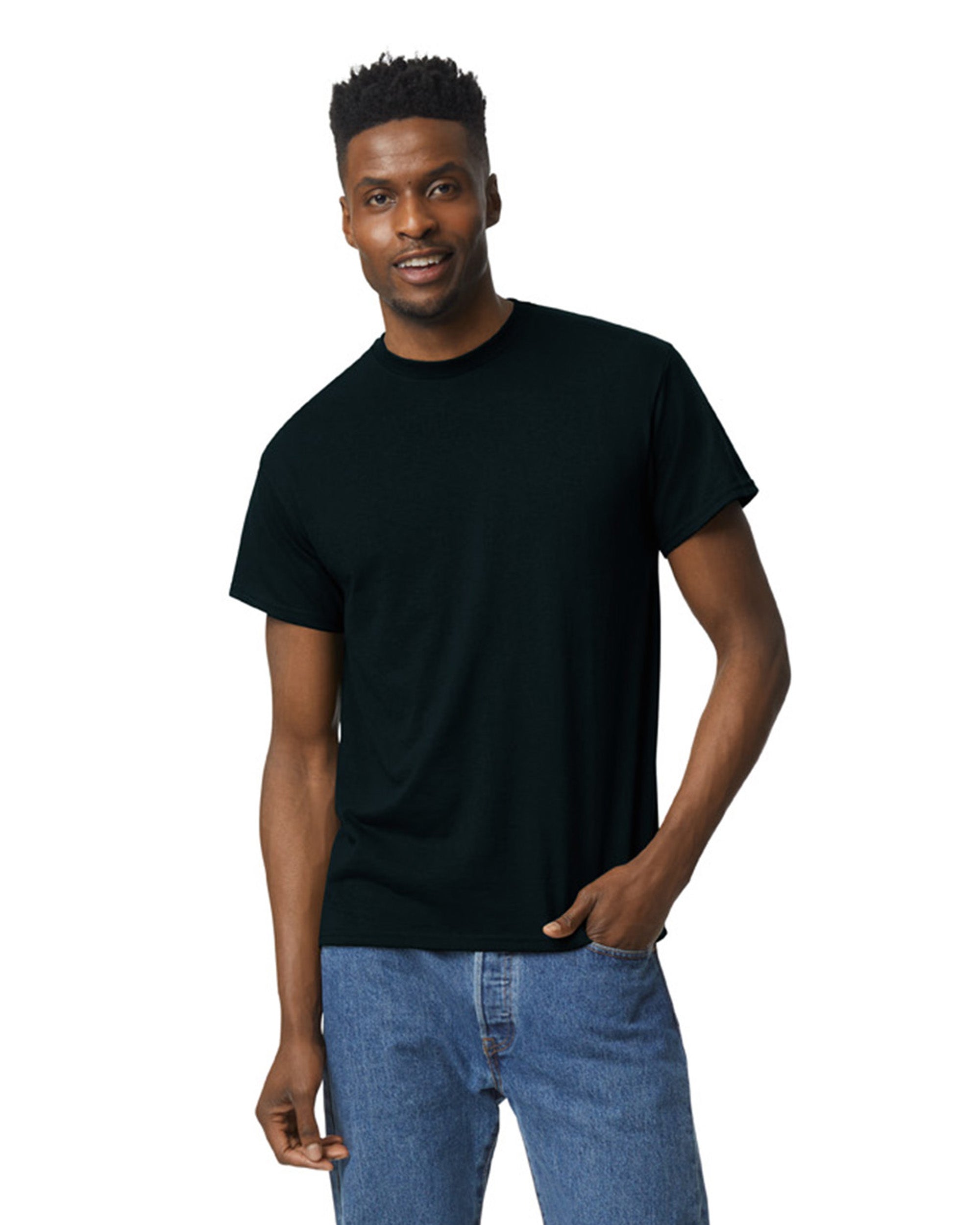 Gildan 8000 DryBlend® Adult T-Shirt (Black) – Wearable Printables
