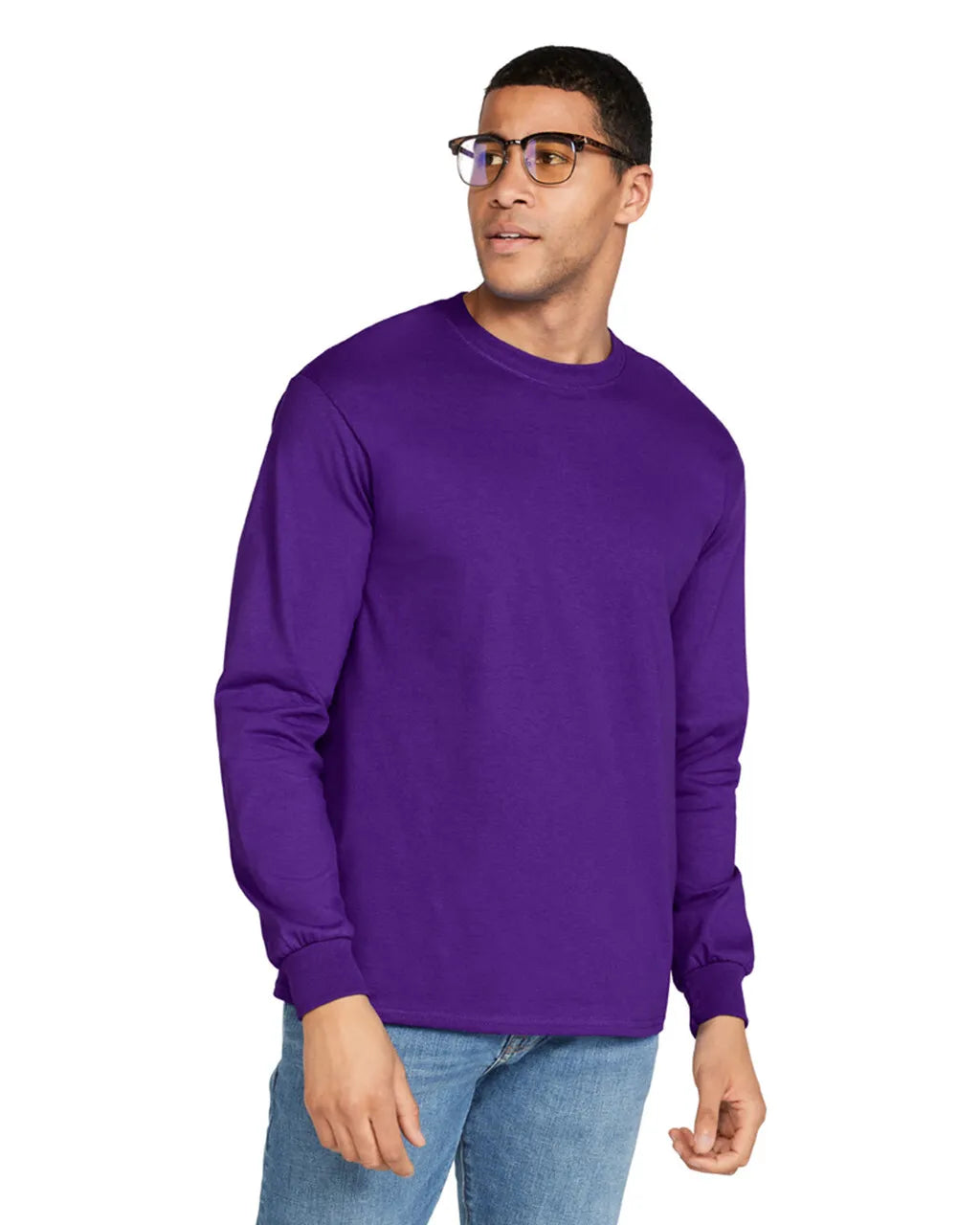 Gildan 2400 Ultra Cotton™ Adult Long Sleeve T-Shirt (Purple) – Wearable ...