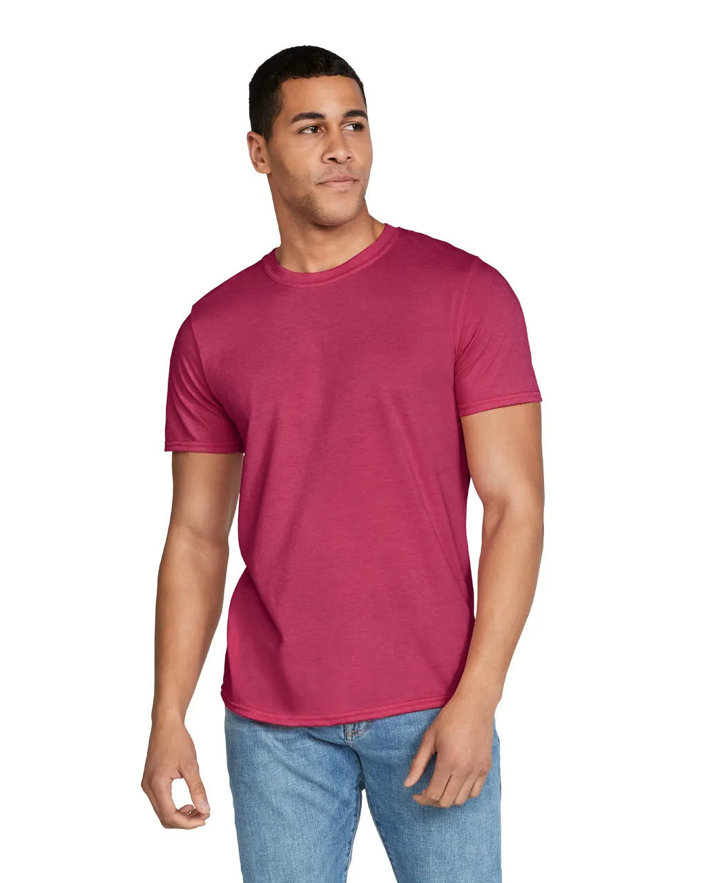 Gildan 64000 Ringspun Softstyle® Adult T-Shirt (Heather Cardinal ...