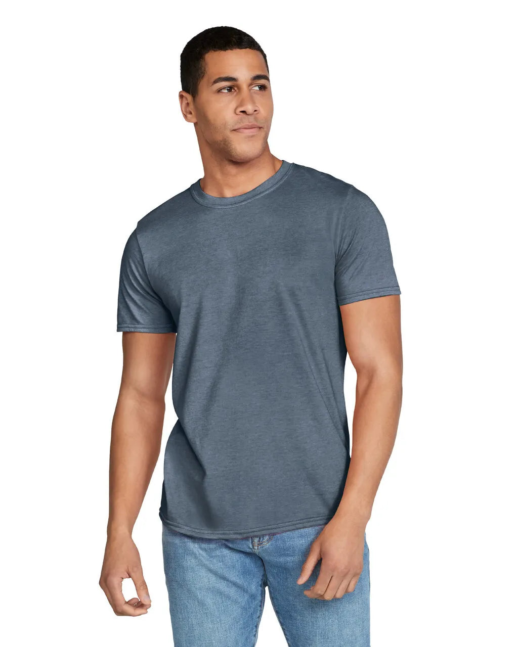 Gildan 64000 Ringspun Softstyle® Adult T-Shirt (Heather Indigo ...