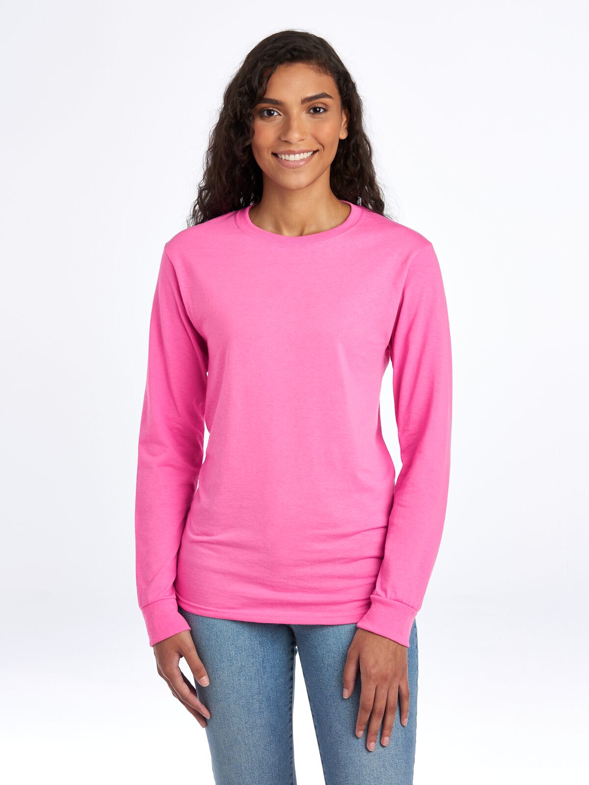 Jerzees 29LSR DRI-POWER® Unisex Long-Sleeve T-Shirt (Azalea) – Wearable ...