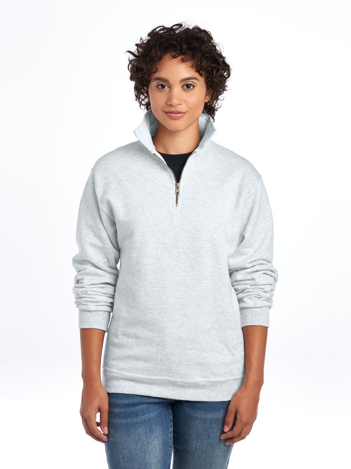 Jerzees 4528MR NuBlend® Unisex Quarter-Zip Pullover (Ash) – Wearable ...