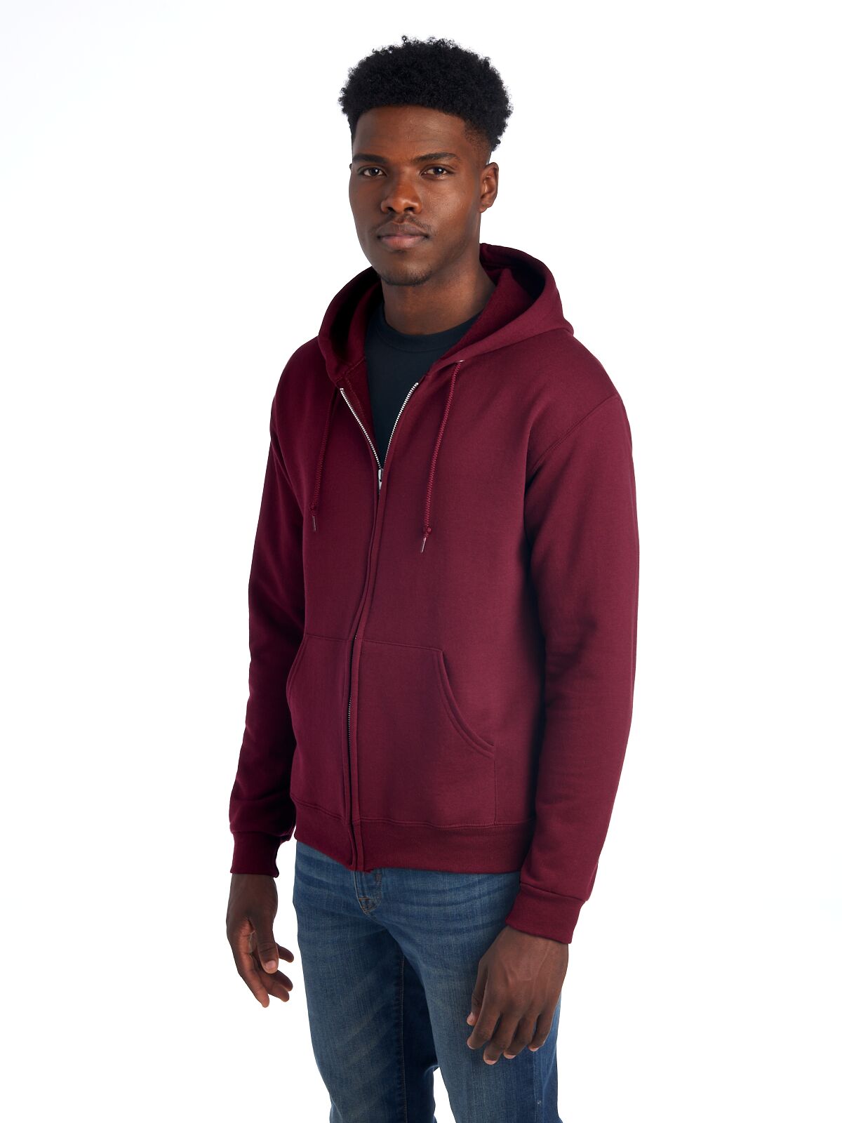 Jerzees 993MR NuBlend® Unisex Full-Zip Hooded Sweatshirt (Maroon ...
